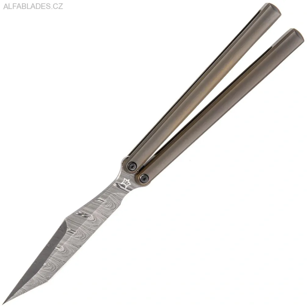 FOX PHI Titanium Balisong Damascus FX-570 TID | ALFABLADES.CZ